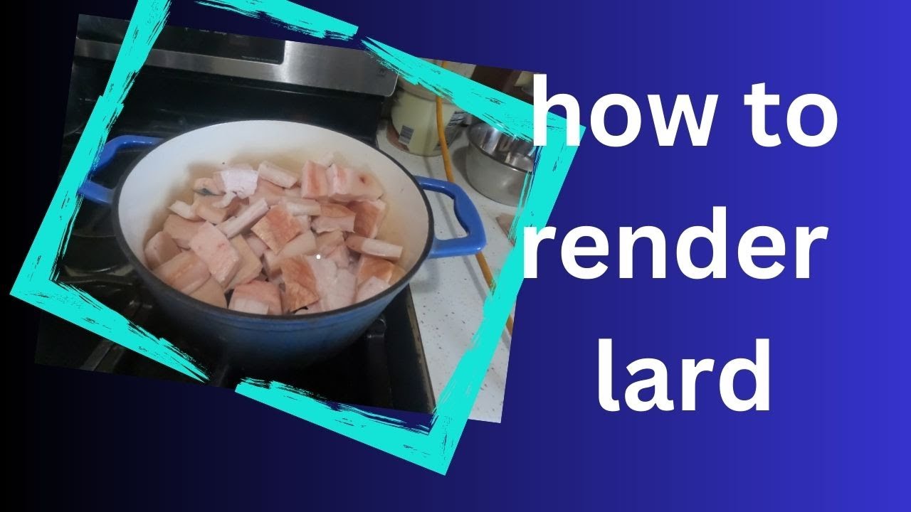 how to render down pig fat - YouTube