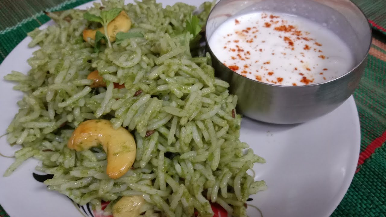Pudina|mint rice recipe in 2min - YouTube
