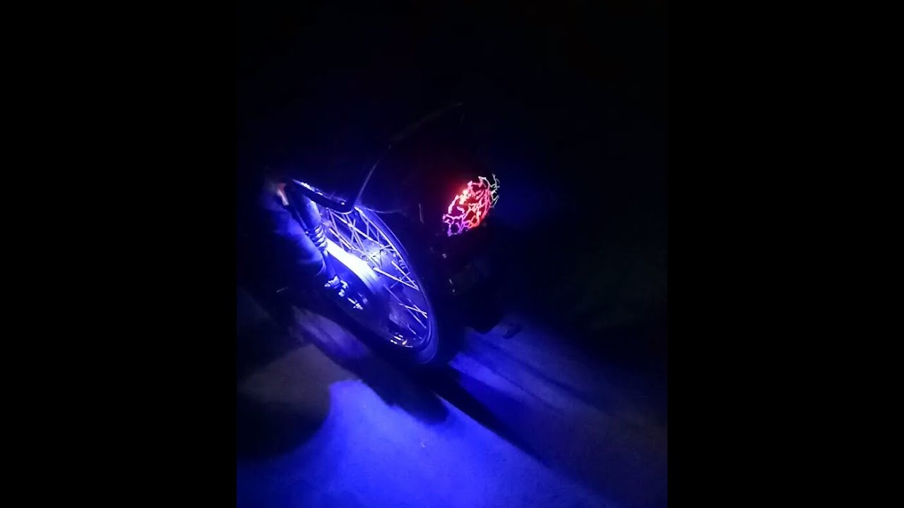 Honda CG 125 backlight decorated and modified - YouTube
