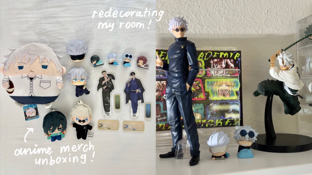 anime merch haul + unboxing + decorating my room - YouTube