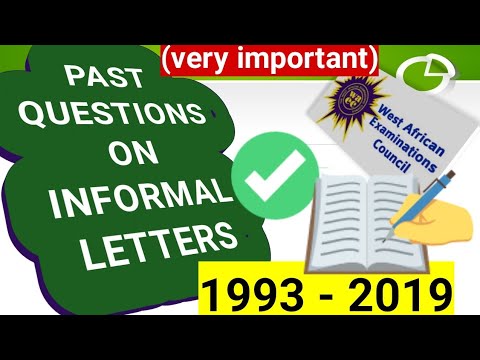 WASSCE/WAEC ENGLISH LANGUAGE PAST QUESTIONS ON INFORMAL LETTERS (1993 ...