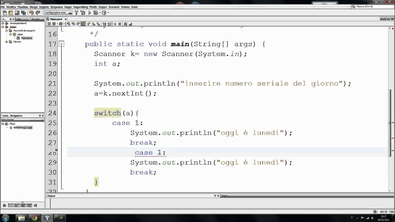 Tutorial java ita lezione 15 -Switch (1) - YouTube