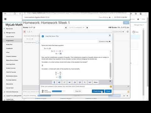Math 13 Using MyMathLab - YouTube