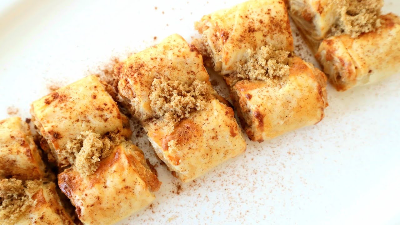 Cinnamon Sugar Cheese Phyllo Puffs - YouTube