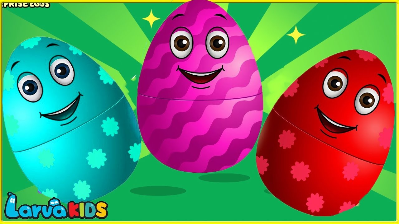 Learning Colors and Numbers Songs | Colorful Eggs Dinosaur | Larva Kids ...