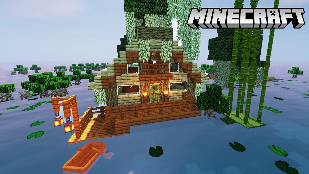 Survival Druid Willow Tree Hut - Minecraft Fantasy Building Tutorial ...