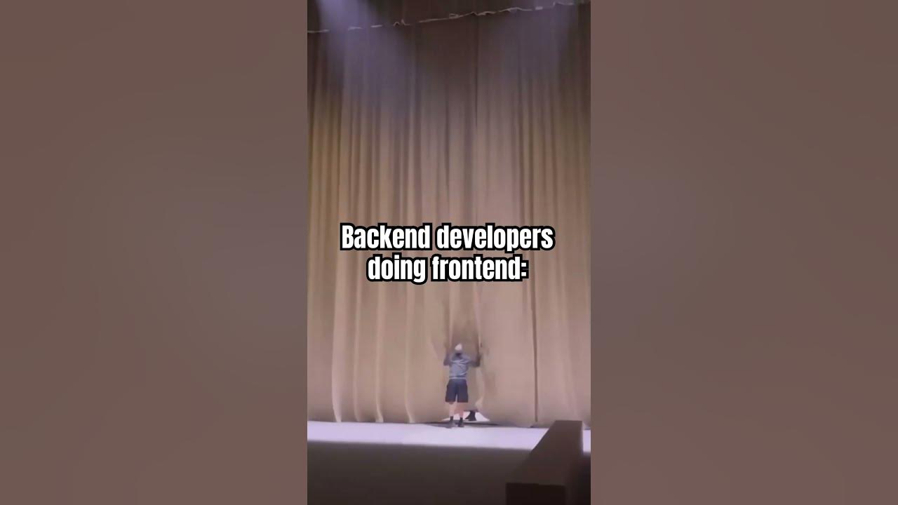 Backend developers doing frontend - YouTube