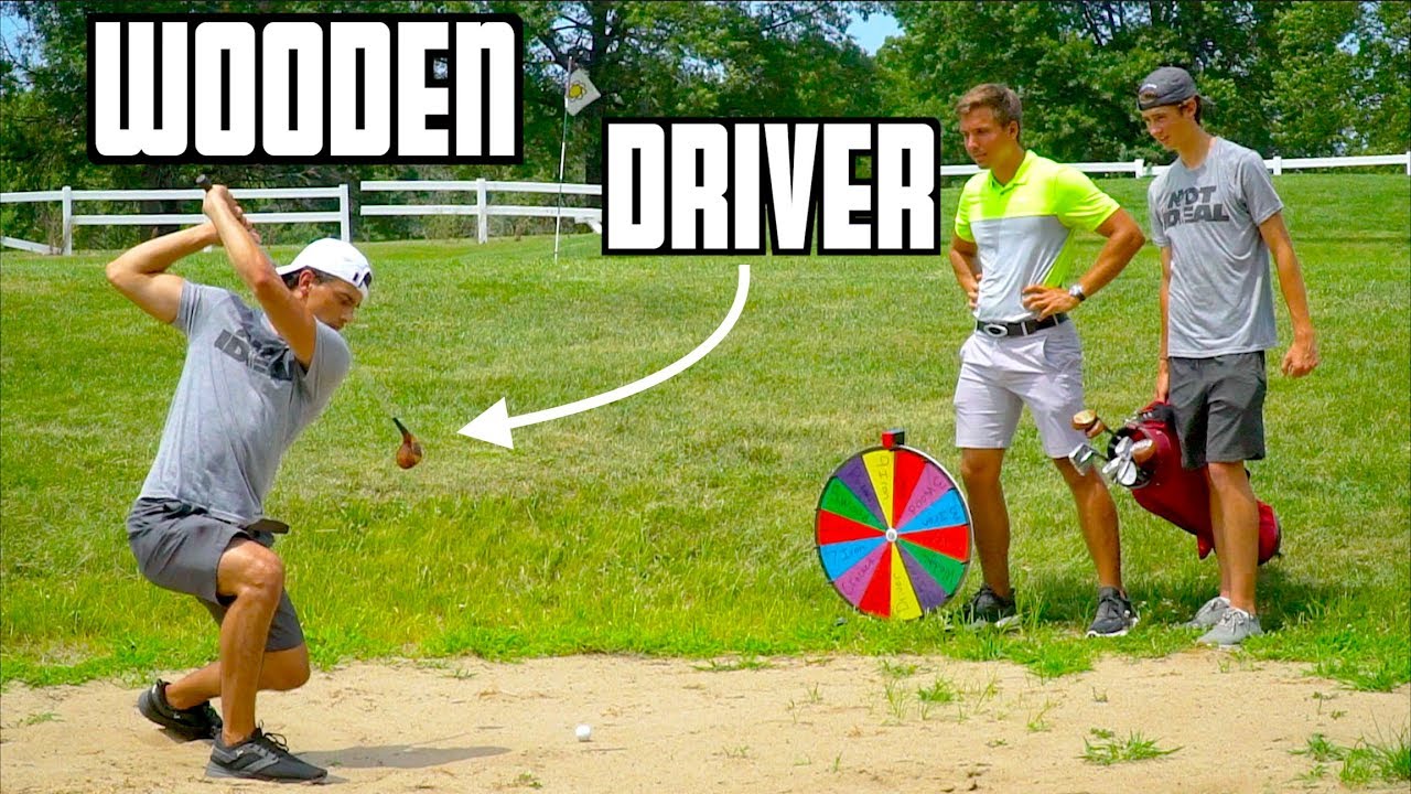 Random Wooden Golf Club Challenge | Wheel Of Not Ideal - YouTube