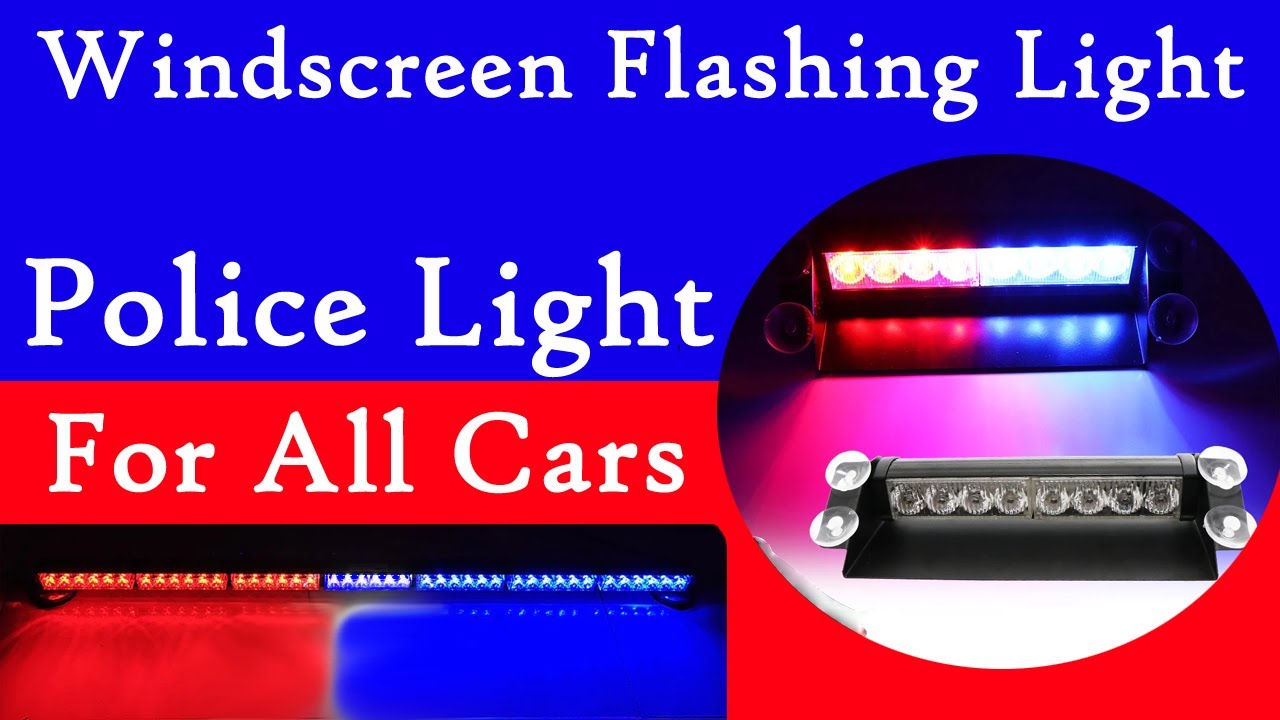 Windscreen Police Light | Red Blue Flashing Led #led #policelight # ...