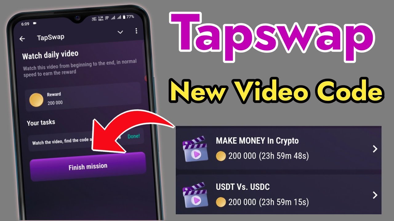 Tapswap MAKE MONEY In Crypto Code ! Tapswap USDT Vs USDC Code ! Tapswap new video code today ...