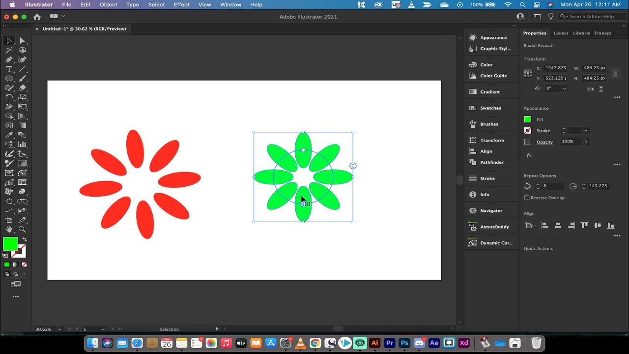 Create a Circular Repeating Pattern - Adobe Illustrator CC 2021 - YouTube