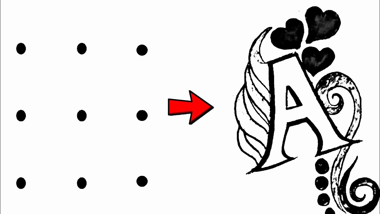 Beat tattoo drawing with pencil of A | B |D|K|N|M|P| R |S ||simple ...