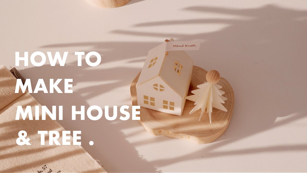 HOW TO MAKE MINI HOUSE & TREE | Tutorial | Paper Art - YouTube