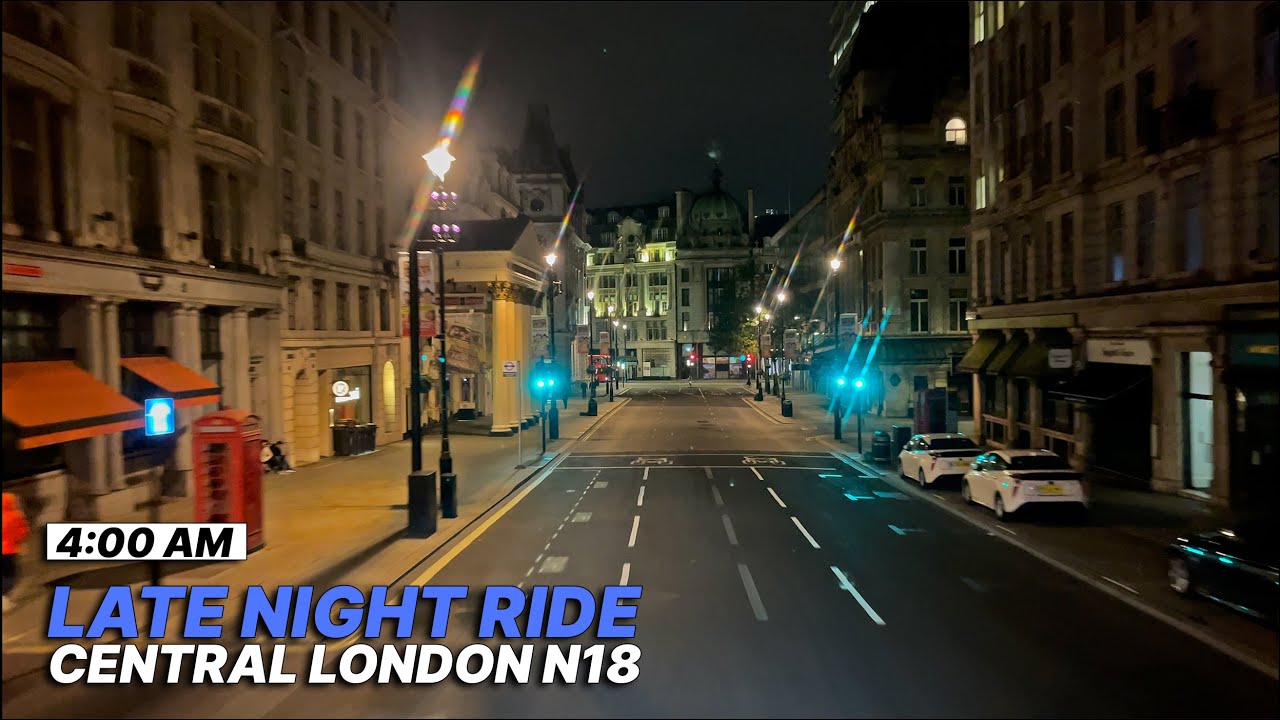 4:00 AM LONDON Bus Ride 🌙 - Short bus ride from Edgware Road Station to ...