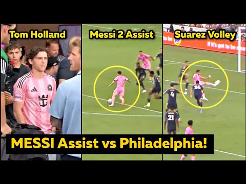 Tom Holland reacts to MESSI 2 Assists and Suarez Volley vs Philadelphia