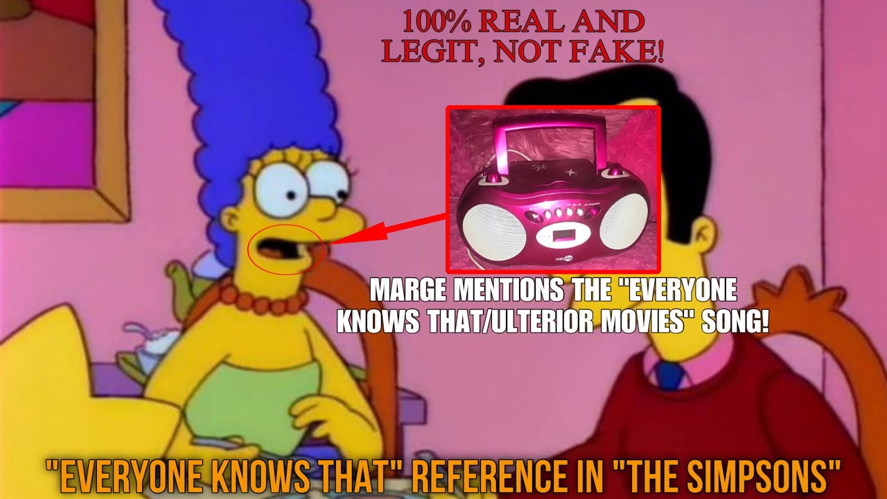 "Everyone Knows That" Reference in "The Simpsons"!! (100% REAL) - YouTube