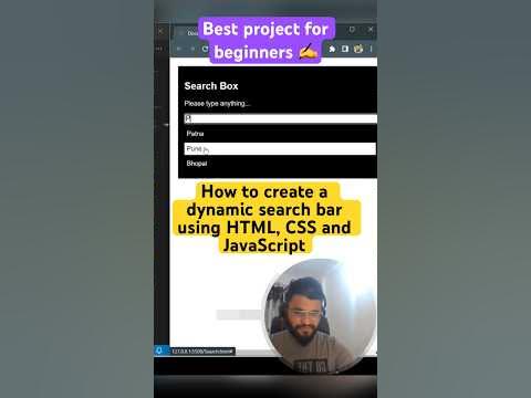 How to create a dynamic search bar using HTML, CSS and #javascript #shorts #coding #html #css ...