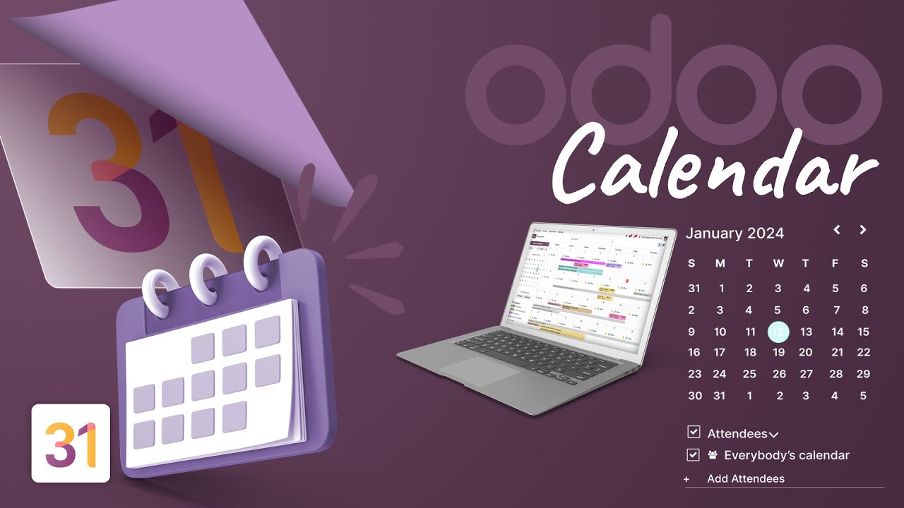 Odoo Calendar Product Tour | Explore Odoo's integrated scheduling ...