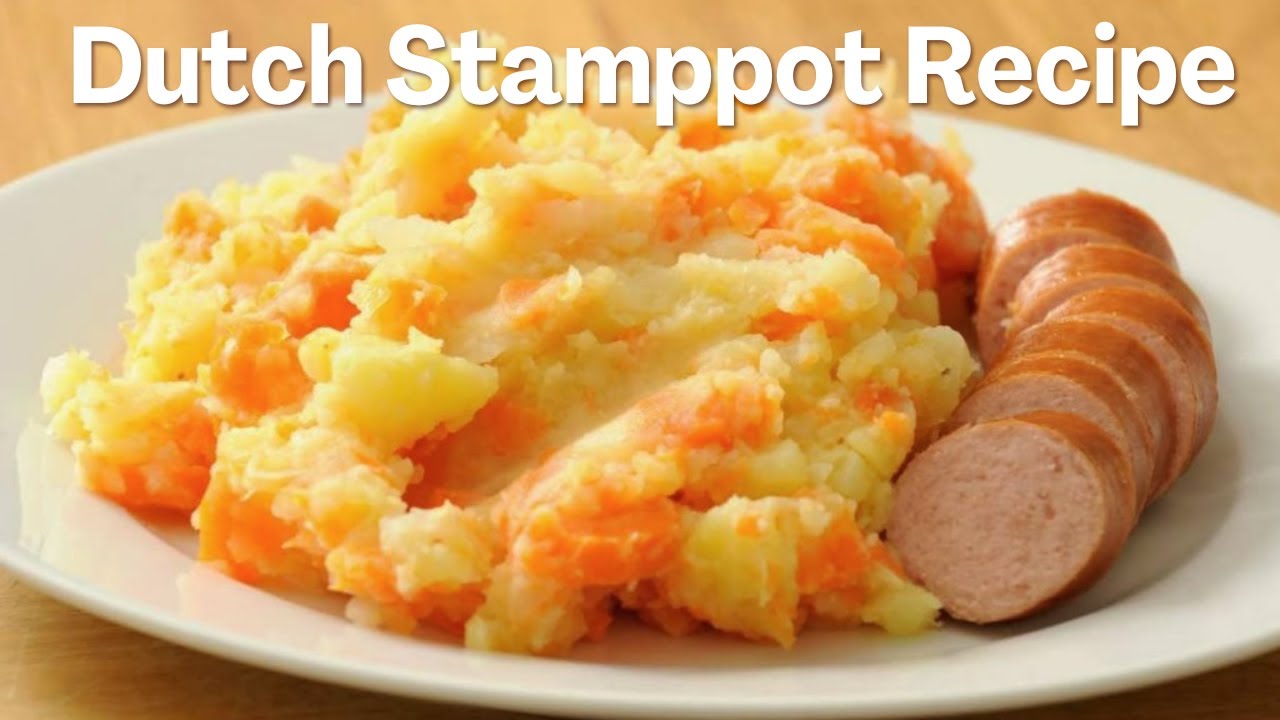 Traditional Dutch Stamppot: made with mashed potatoes and vegetables ...