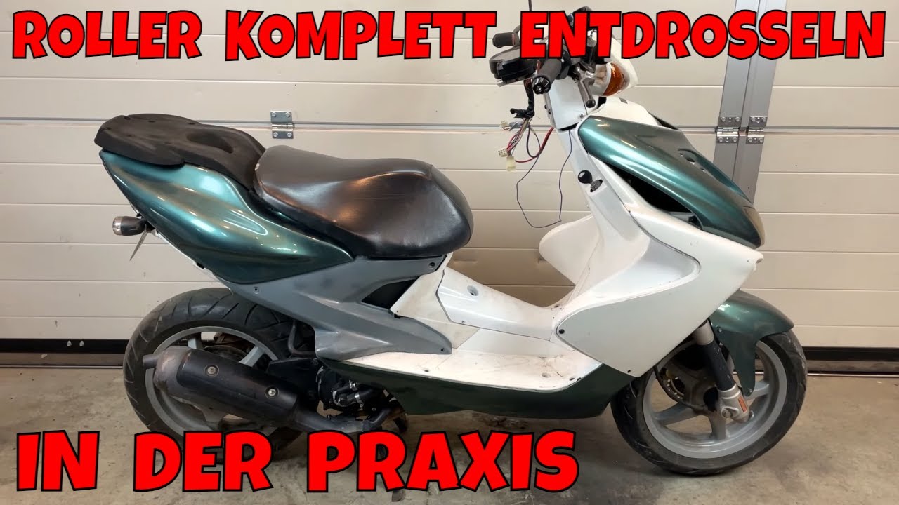 Einen Roller komplett in einem Video entdrosseln / Roller Tuning Praxis ...