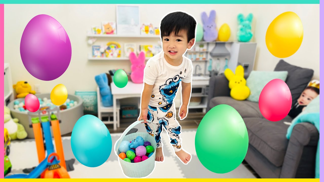 KID KOBE MEGA Easter Egg Hunt! - YouTube