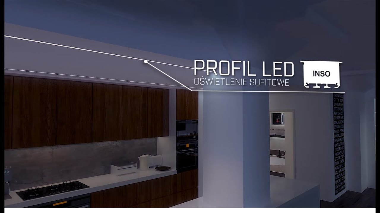 Montaż taśmy LED w profilu aluminiowym „INSO”. Montaż profilu LED ...
