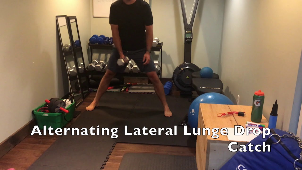 Alternating Lateral Lunge Drop Catch - YouTube