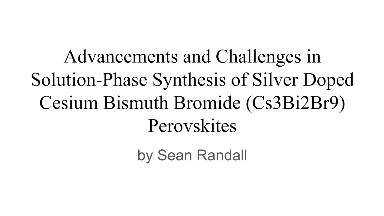 Solution-Phase Synthesis of Silver Doped Cesium Bismuth Bromide ...