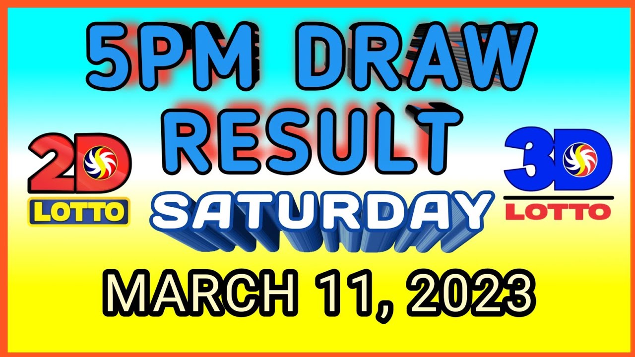 5PM DRAW RESULT MARCH 11, 2023 SATURDAY - YouTube