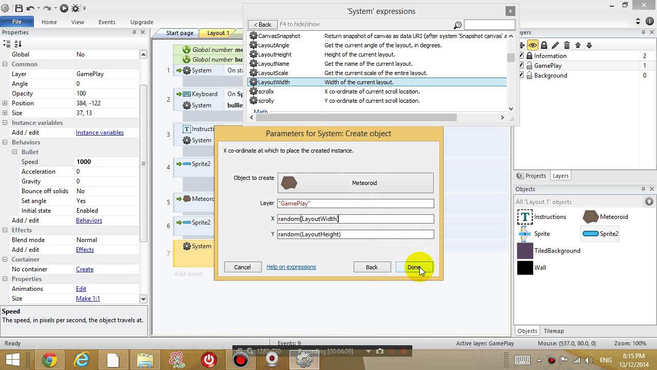 Construct 2 lesson 6 - Making new enemies every few seconds - YouTube