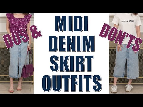 Dos & Don'ts Of Midi DENIM Skirts For Spring 2023 / An Easy Fashion Trend To Style Over 40 Or Petite