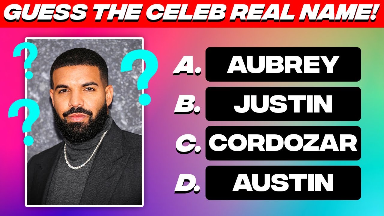 Can you guess the REAL NAME of the CELEBRITY? - YouTube