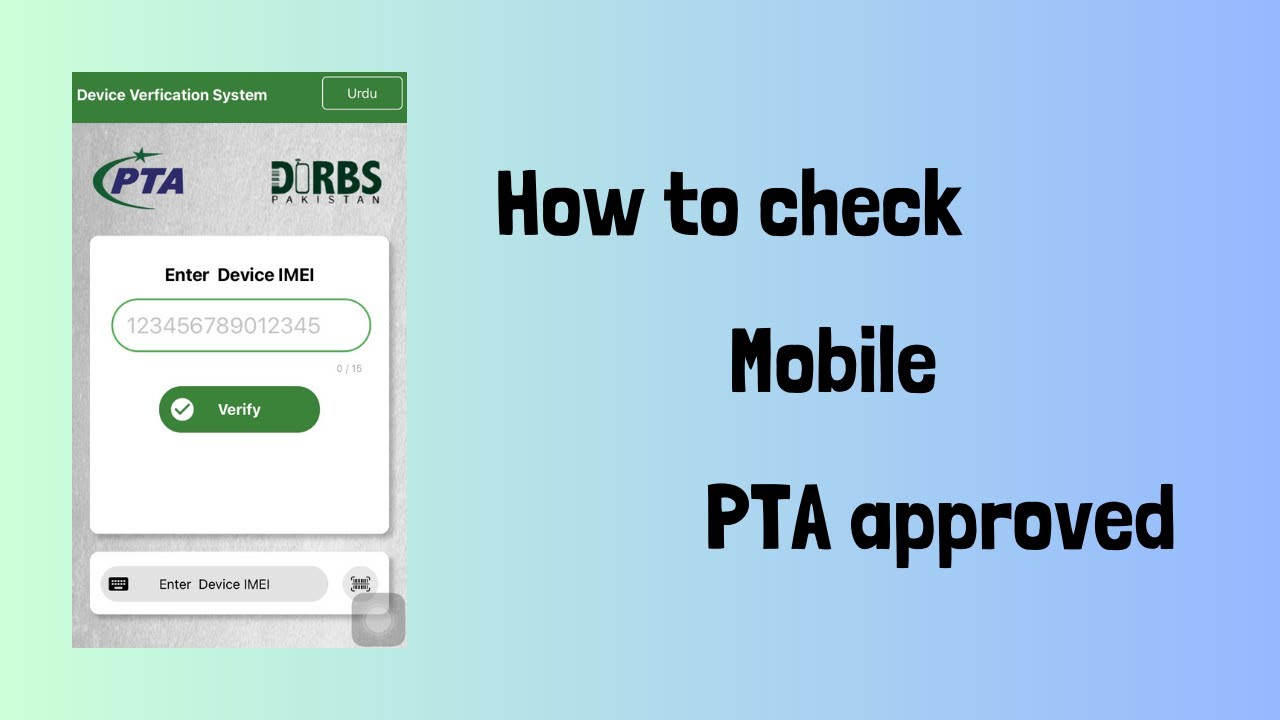 How to check mobile pta and not pta approved - YouTube