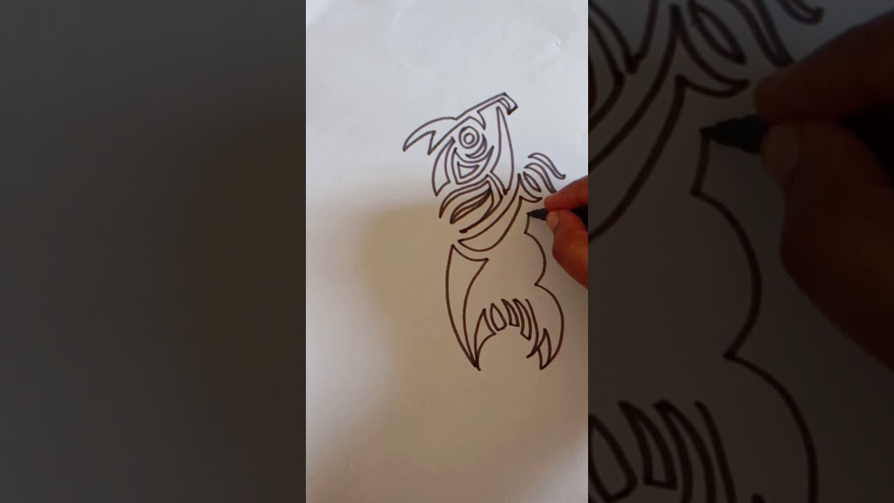 Abstract fish drawing..🐳🦈 - YouTube