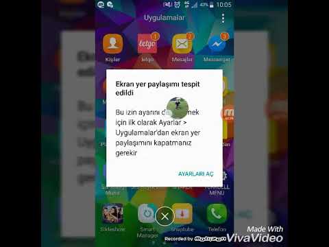 Ekran yer paylaşımı tespit edildi sorunu nasıl kapatılır üstte görünen uygulama izni vermek ayarla