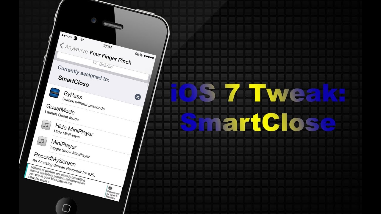 Smartclose | iOS 7 Cydia Tweak (Awesome) - YouTube