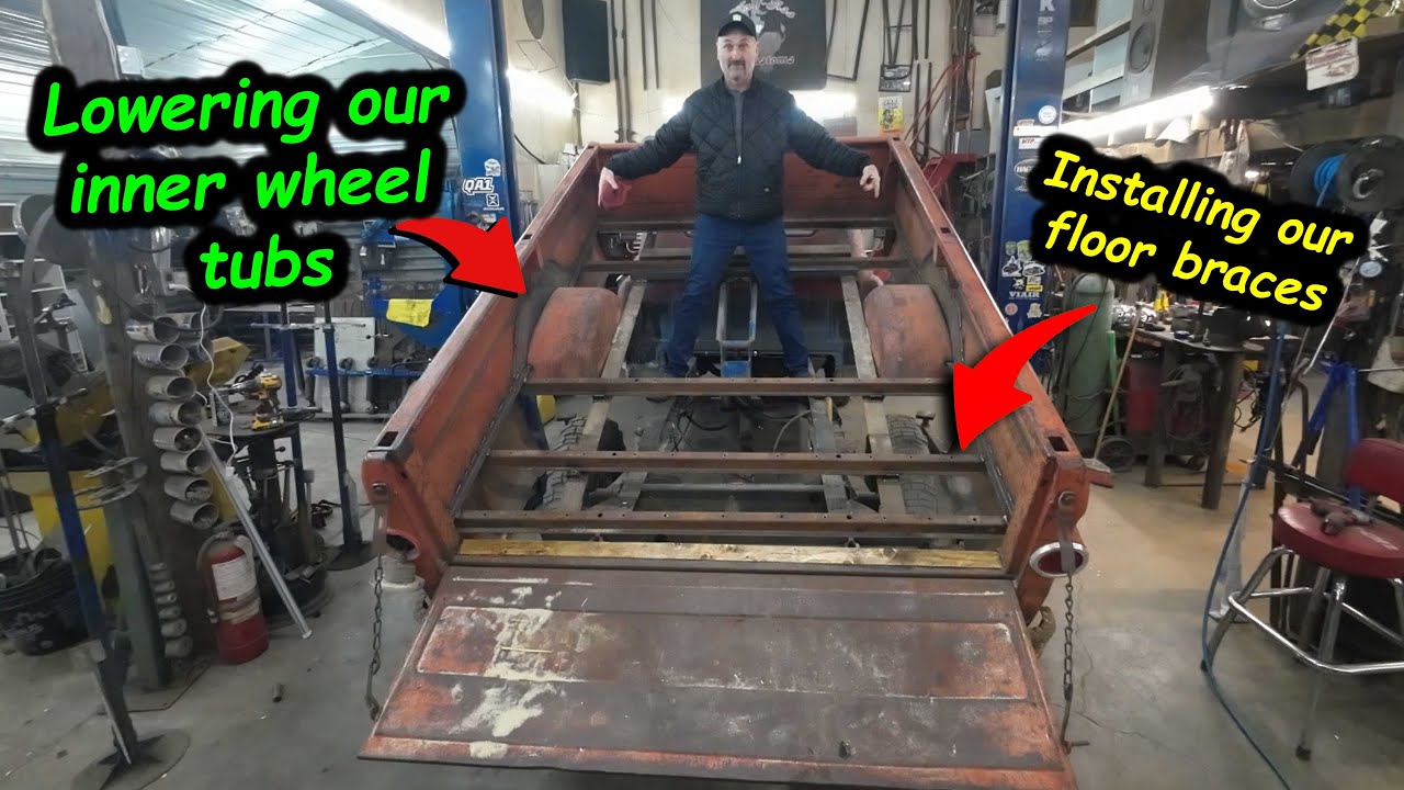 Modifying our inner wheel tubs, installing floor braces and cutting the ...