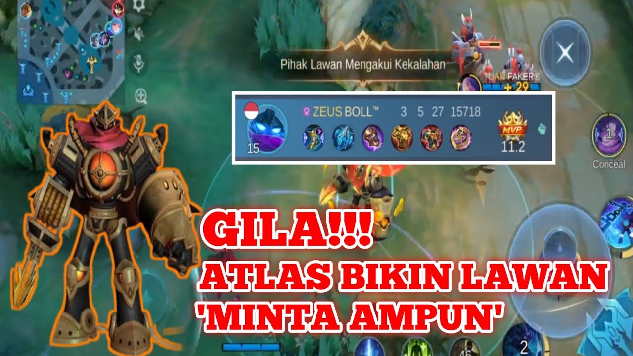 Gila! Atlas Bikin Lawan 'Minta Ampun' di Mobile Legends - YouTube