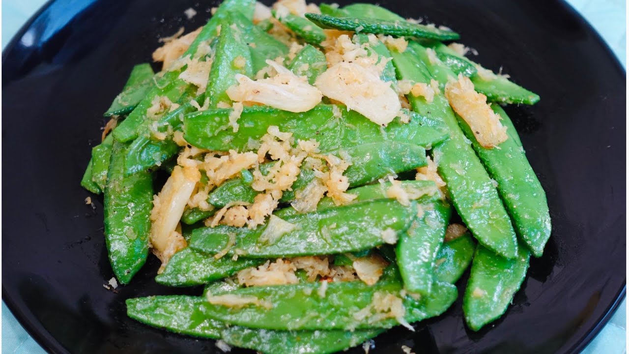 ပဲလိပ္ျပာေၾကာ္-Stir Fry Snow Peas (Soe&Paw) - YouTube