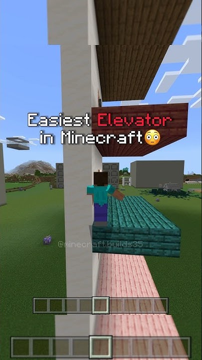 Easiest elevator in Minecraft History!😱 - YouTube