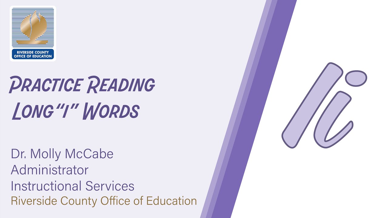 Practice Reading Long “i" Words - YouTube