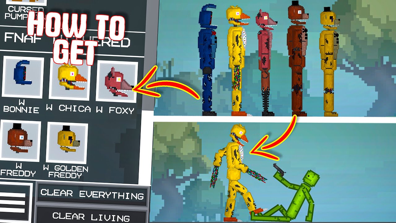 HOW TO GET ANIMATRONICS from the game "FNAF 2" in Melon Playground! - YouTube