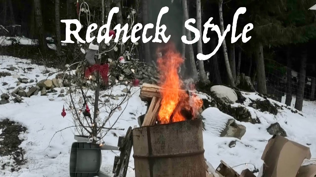 Christmas Fire Redneck Style - YouTube