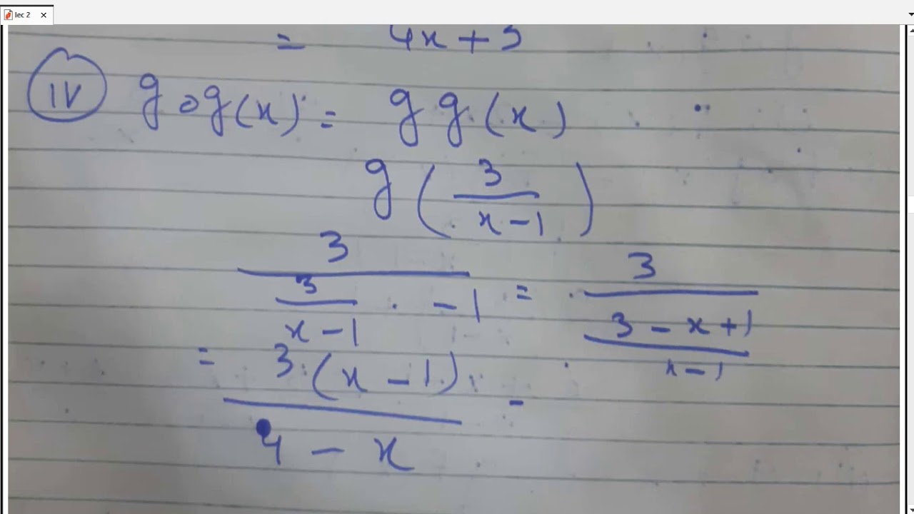 composition of functions and inverse of functions - YouTube