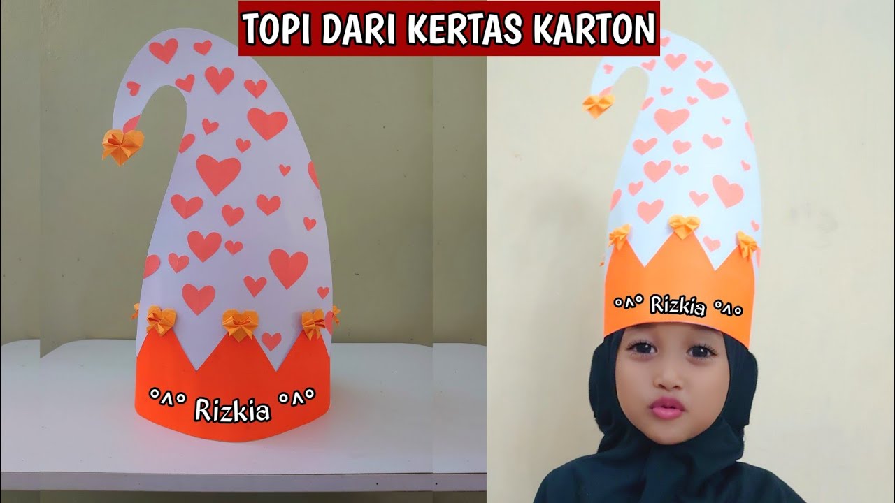 CARA MEMBUAT TOPI DARI KARTON UNTUK MPLS /MOS / OSPEK / KARNAVAL YANG ...
