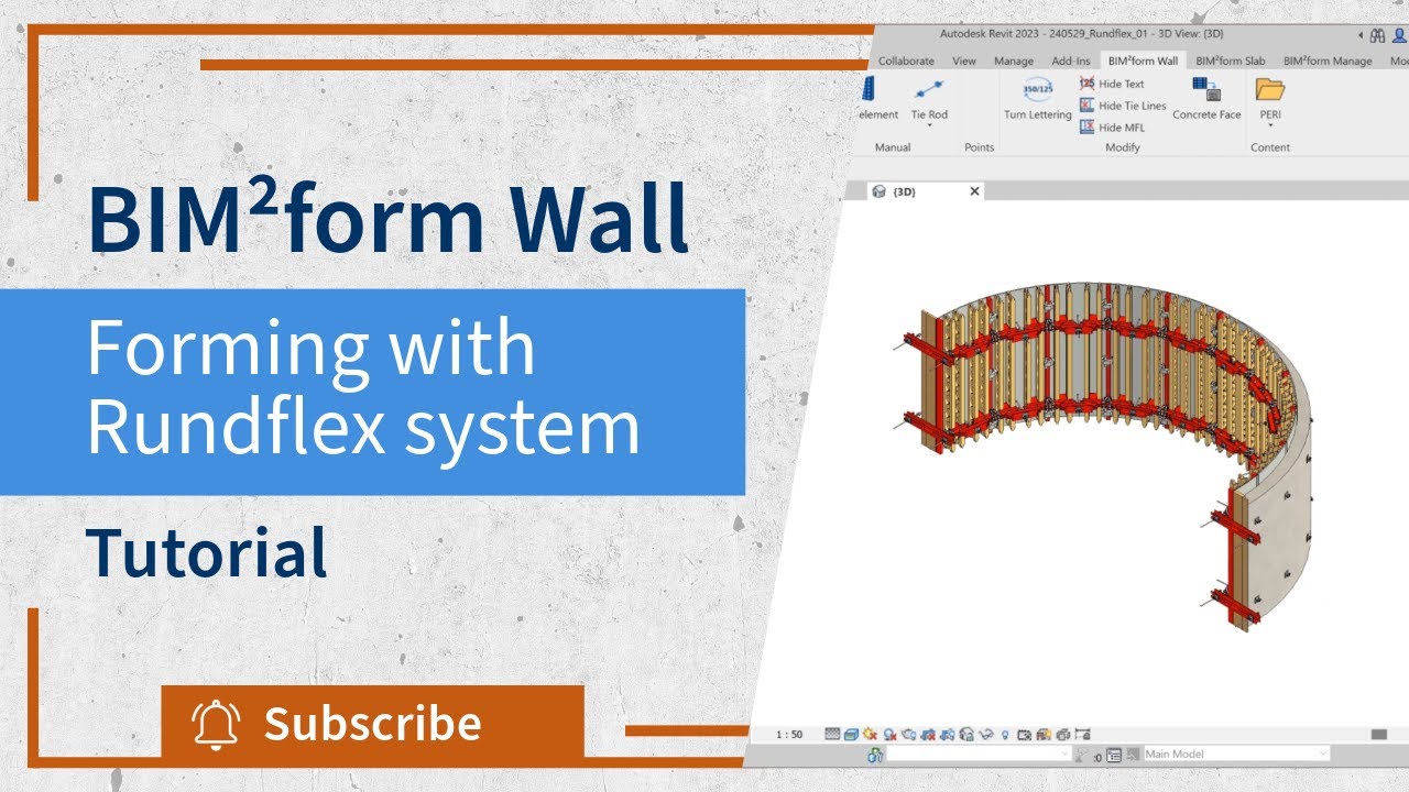 BIM²form Wall: How to use Circular Formwork - RUNDFLEX | BIM² - YouTube