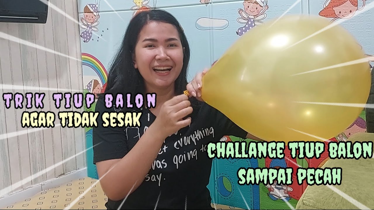 Tiup balon sampai besar l mau challange tapi gagal#poping_balloons# ...
