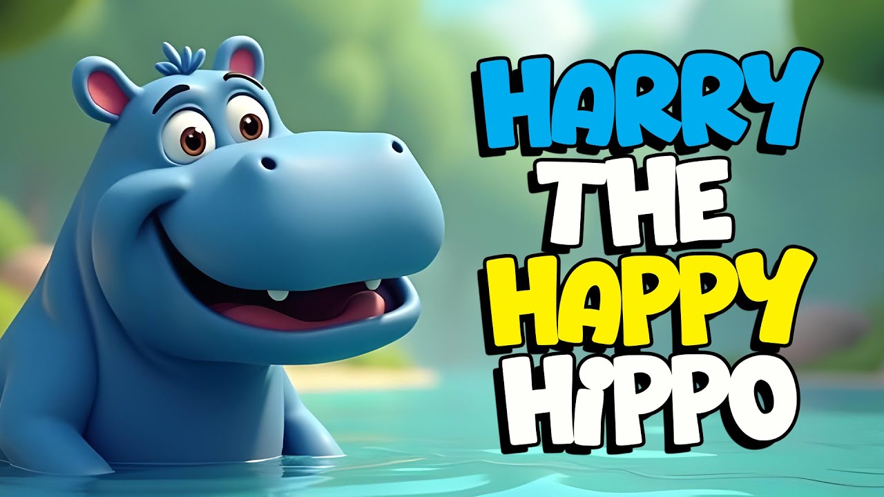 Harry The Happyy Hippo | Songs For Kids | Toddler Songs - YouTube