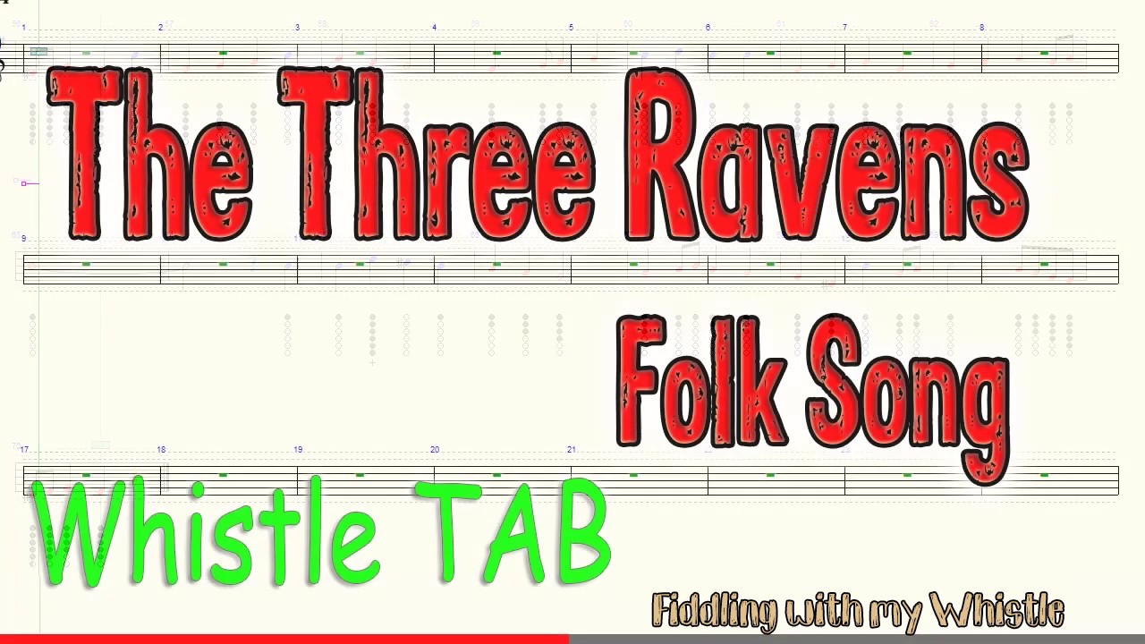 The Three Ravens - Folk Song - Tin Whistle - Play Along Tab Tutorial ...