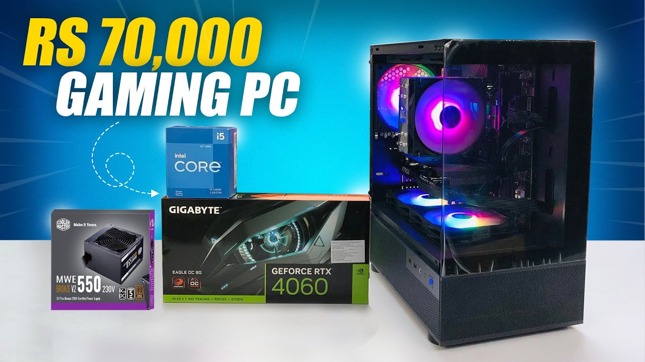 Rs 70,000 2K Gaming & 4K Editing PC Build with RTX 4060 | under 70000 ...